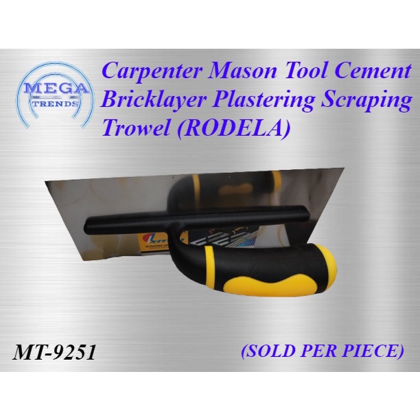 MT-9251 Carpenter Mason Tool Cement Bricklayer Plastering Scraping ...