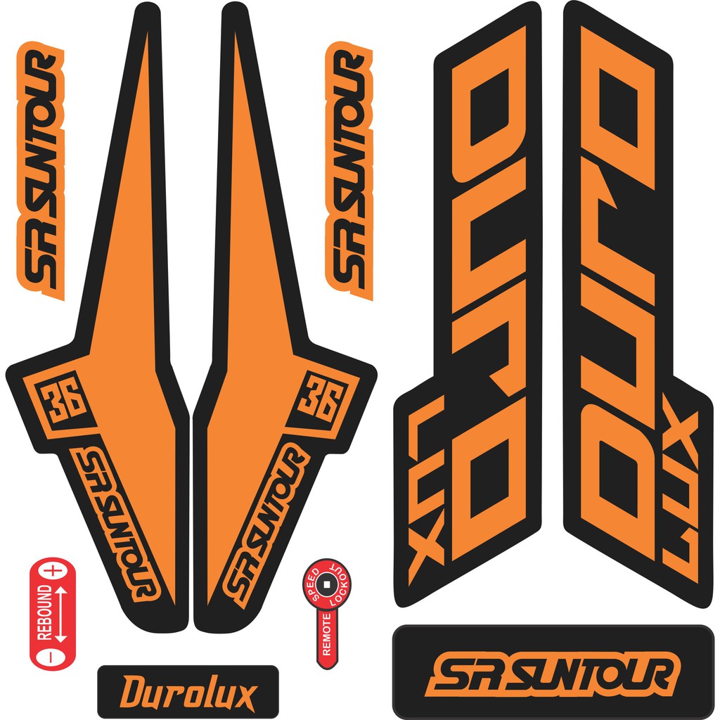 Customized SR Suntour Durolux Design Fork Decals / Bike sticker fork ...