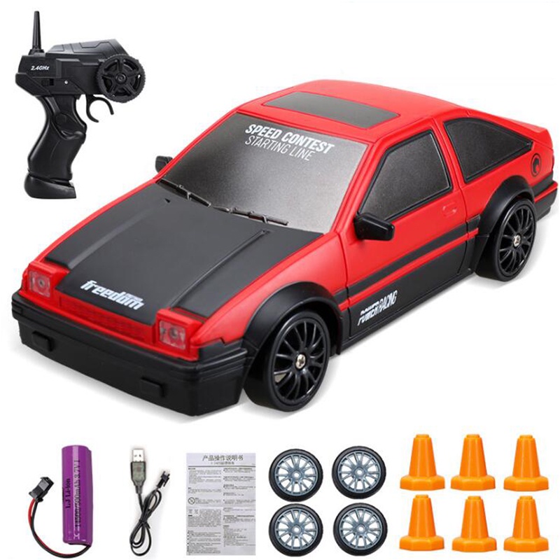 New 1:24 RC Drift Car 2.4G AE86 GTR Model Toys Wireless Remote Control ...