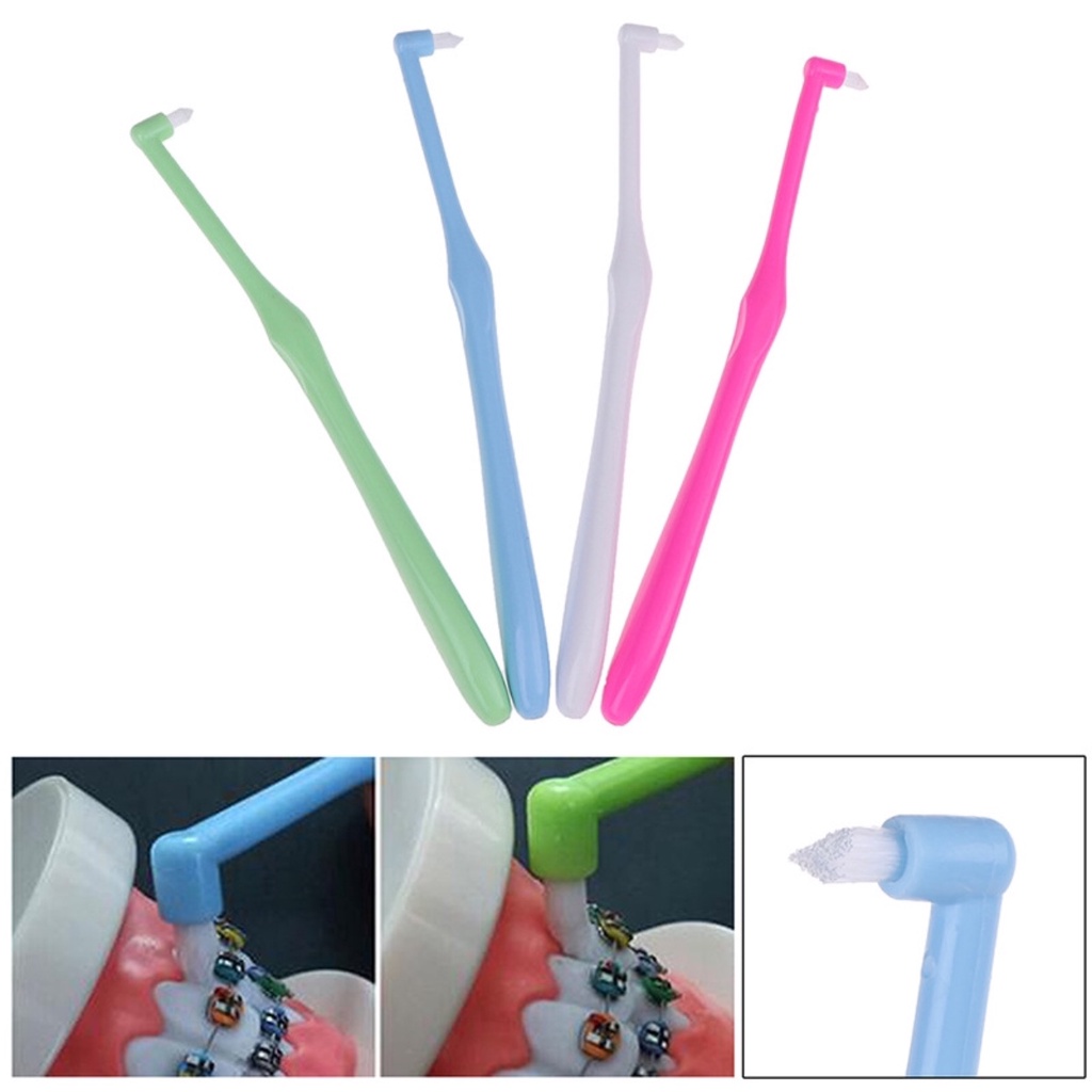 Dental Orthodontic Toothbrush Soft Interdental Brush Floss Pointed ...