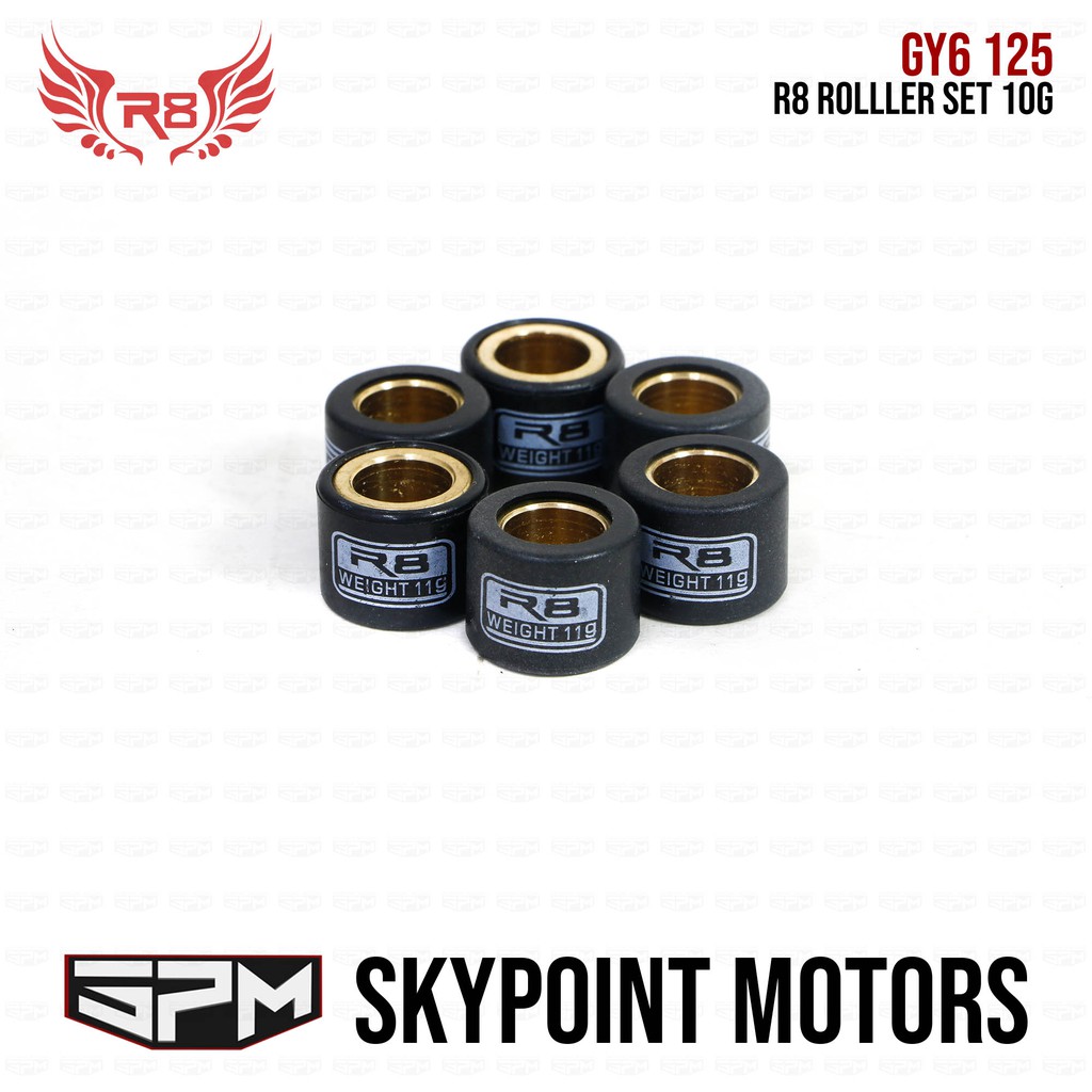 Motorcycle Original Roller Weight / Flyball Set (6 PIECES) 11G for GY6 ...