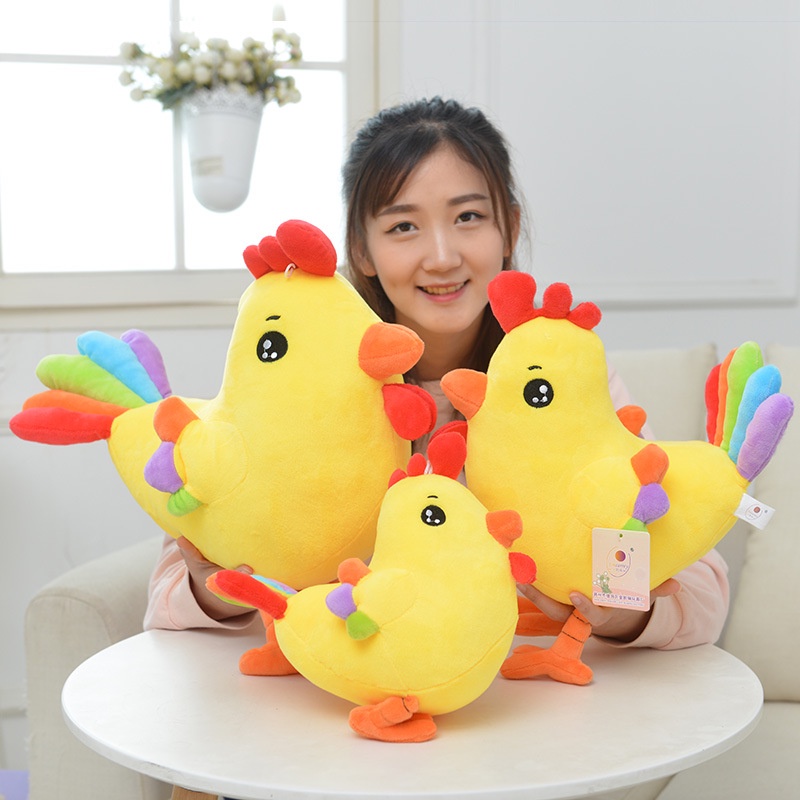 Creative Cartoon Colorful Chick Plush Toy Doll Sleeping Pillow for ...