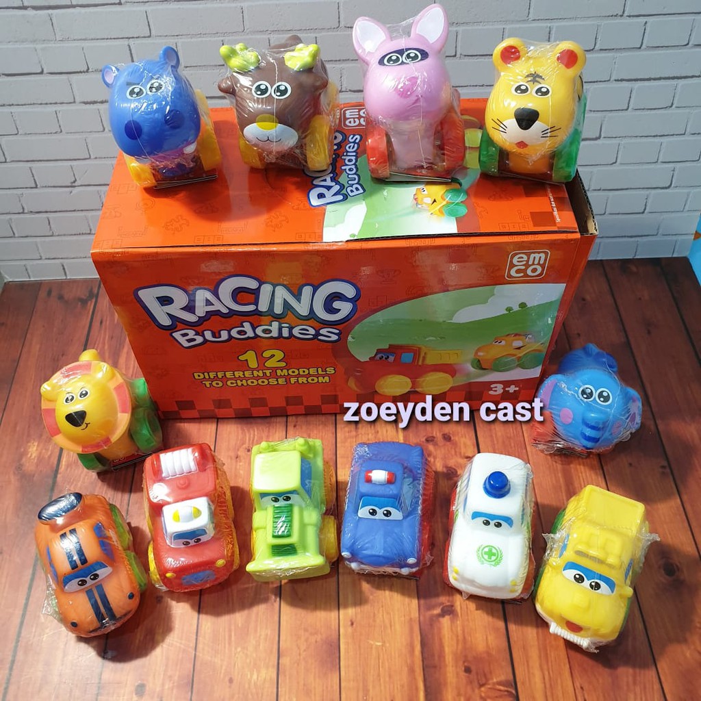 Emco racing buddies animal cars With Wheels Unit Price | Shopee Philippines