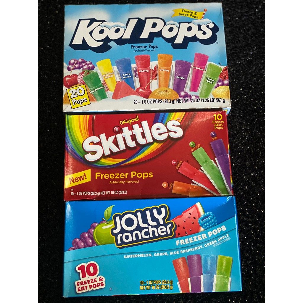 FREEZER POPS Skittles / Jolly Rancher/ Kool Pops/WarheadsImported from ...