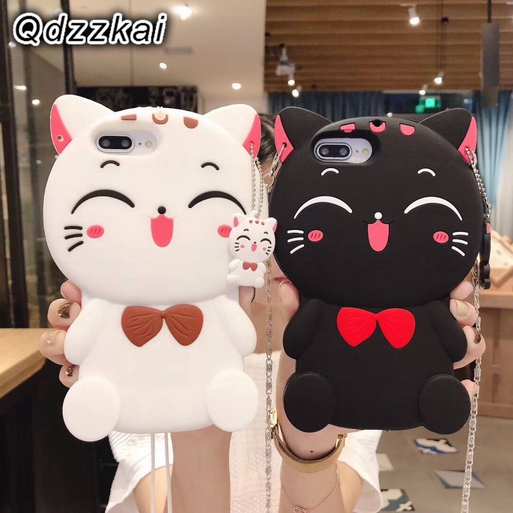 3D Cartoon Cat Casing Huawei Nova 5T Honor X9A X9B X50 X50i X40 90 7C ...