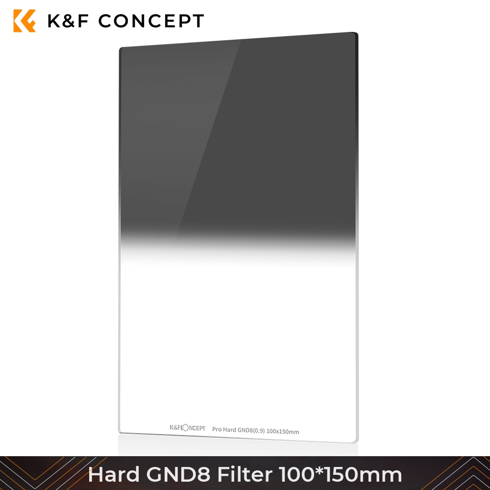 K&F Concept Hard Grad ND8 Square Filter, Graduated Neutral Density Filter GND8 (0.9/3 Stops) 100 ...
