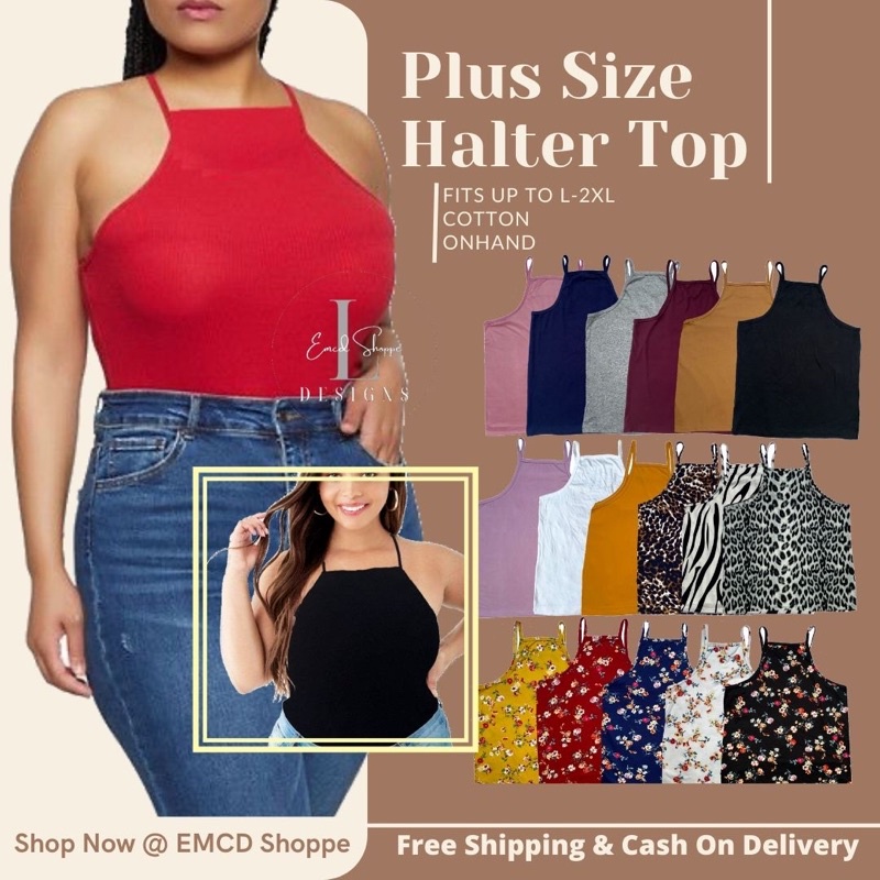 Plus Size Halter Sando Halter Top | Shopee Philippines
