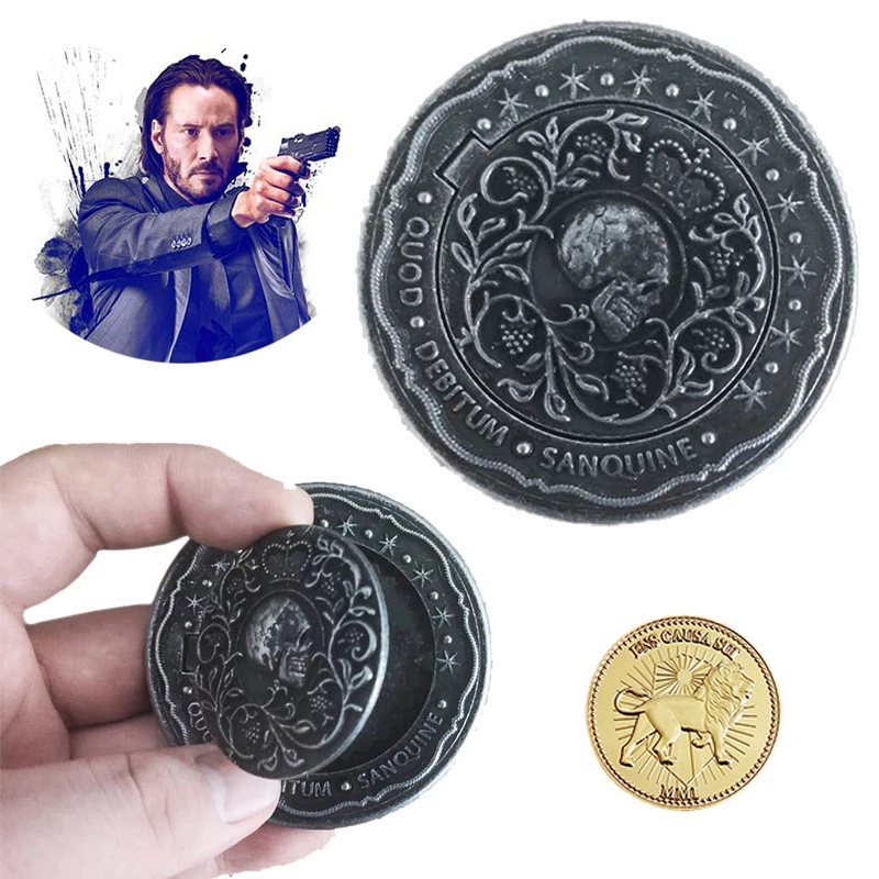 John Wick Coin Gold Blood Oath Marker Keanu Reeves Props Cosplay ...