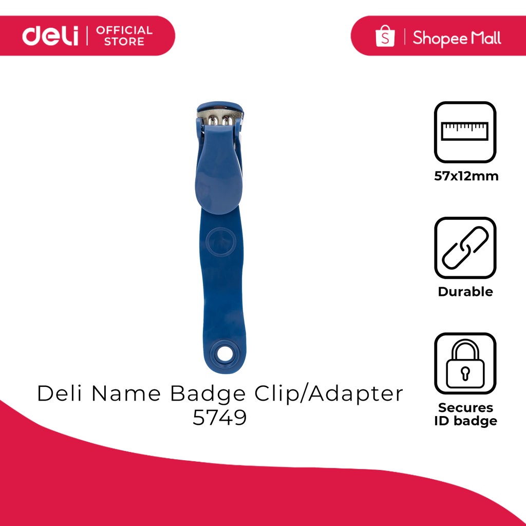 Deli 5749 Name Badge Clip/ Adapter (1PC) [795749P1] | Shopee Philippines