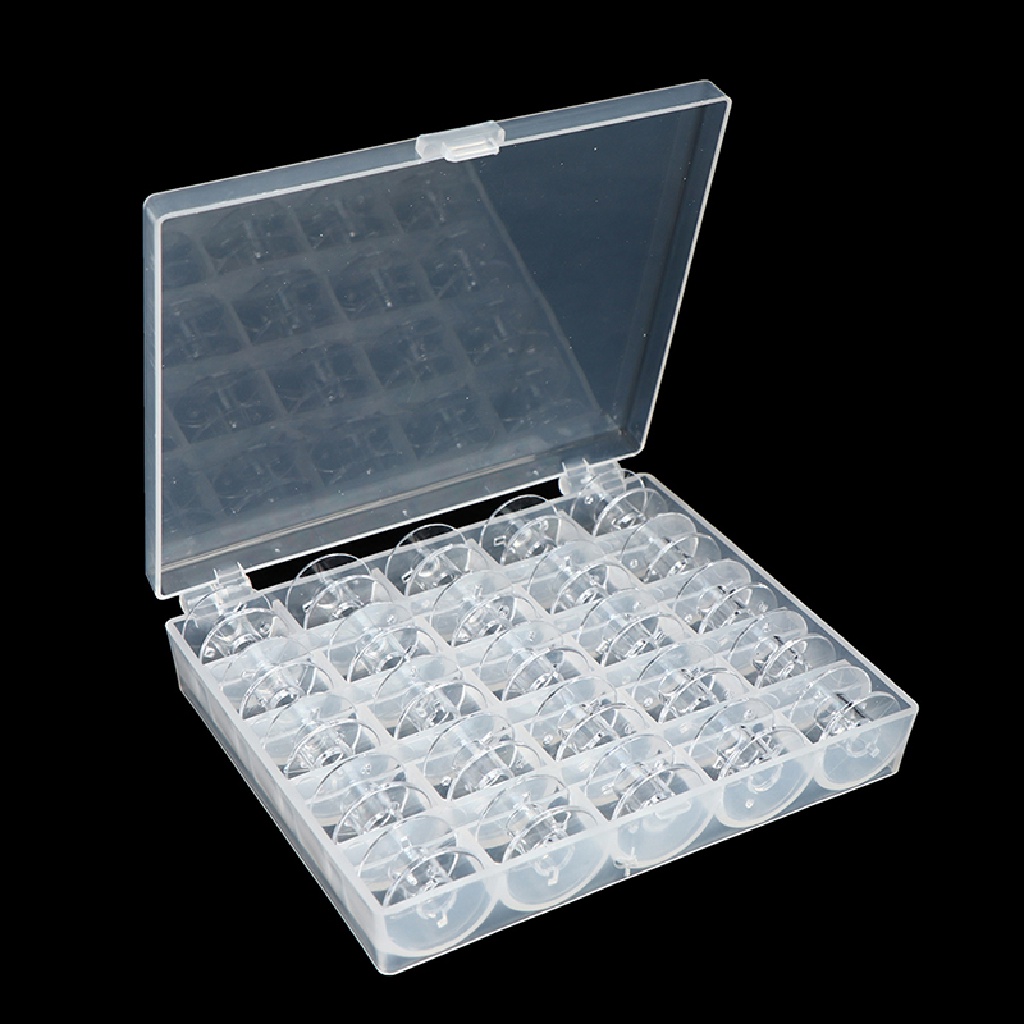 EPMN 25 Spools + Empty Bobbins Case Organiser Sewing Machine Bobbin ...