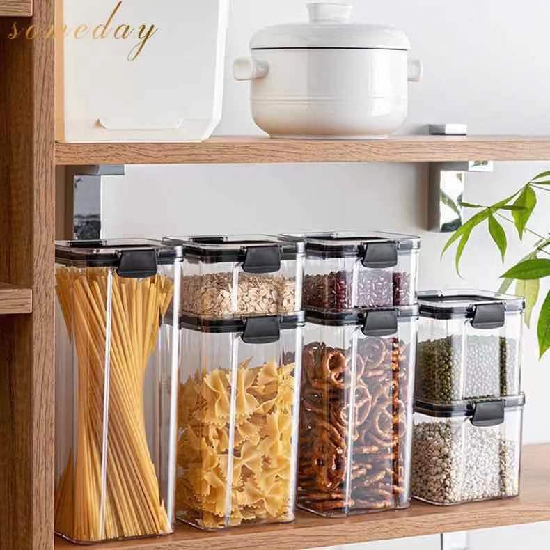 Someday Cereal Storage Container Airtight Food Fresh Box Square Clear ...