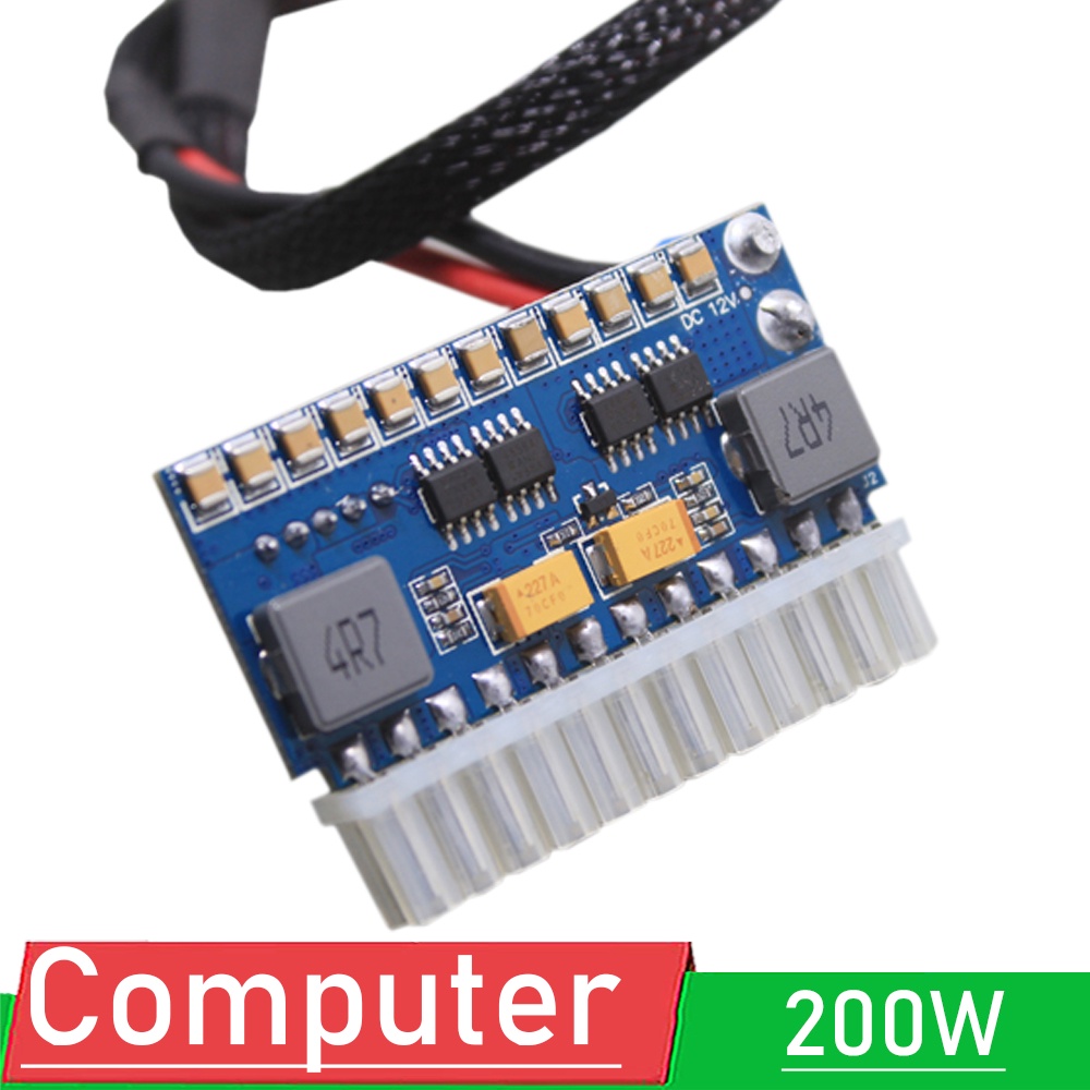 200W 24pin DC DC ATX PSU PICO-BOX DC 12V Pico ATX Switch Peak PSU MINI ...
