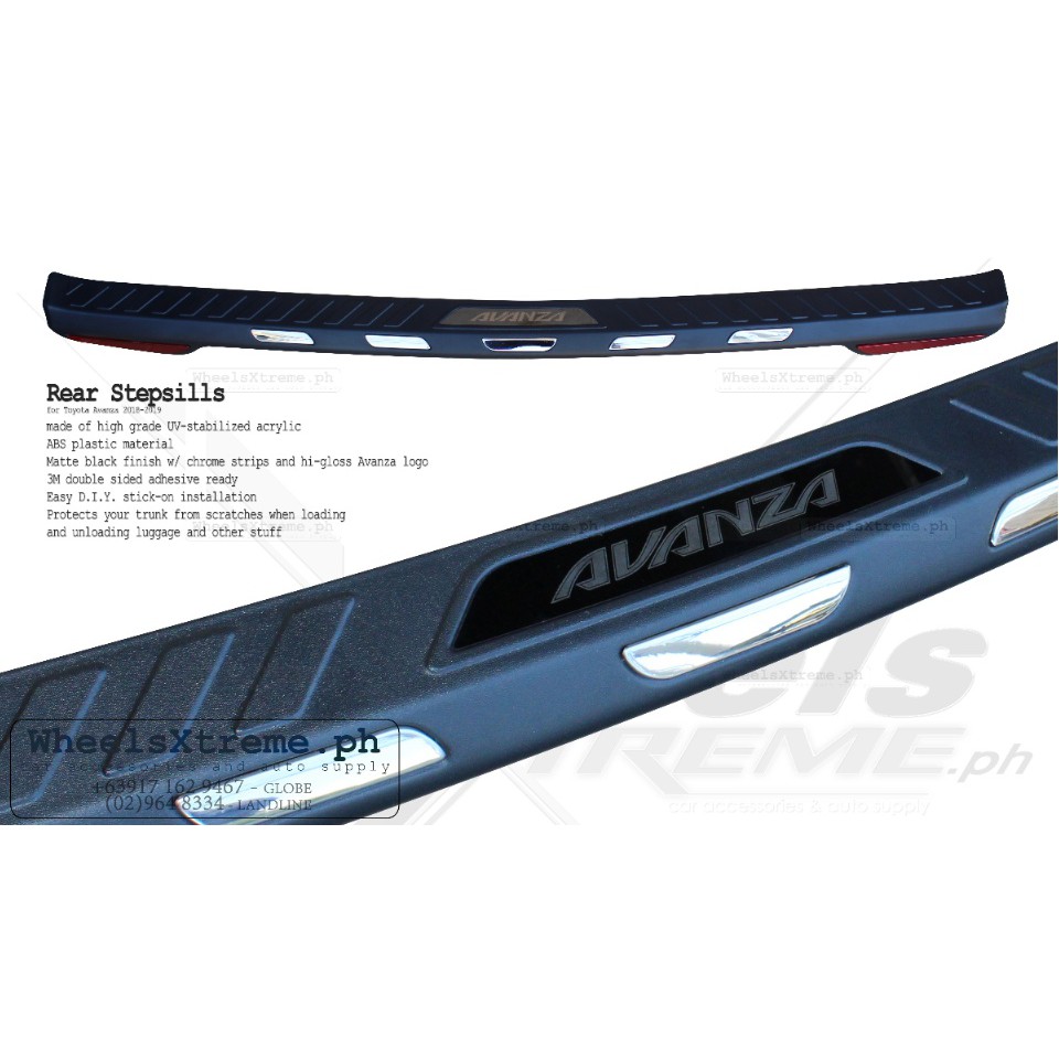 Toyota Avanza 2016-2021 Rear Stepsill with chrome and reflector ...