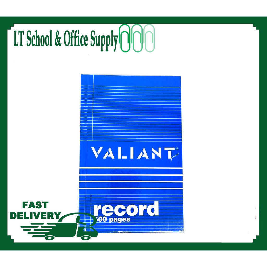 Valiant Record Book Notebook Hard Cover Junior Record Book | Shopee ...