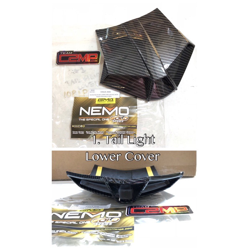 Nemo Tail Light Lower Cover Carbon Garnish no.01 NMAX 2020 V2 | Shopee ...