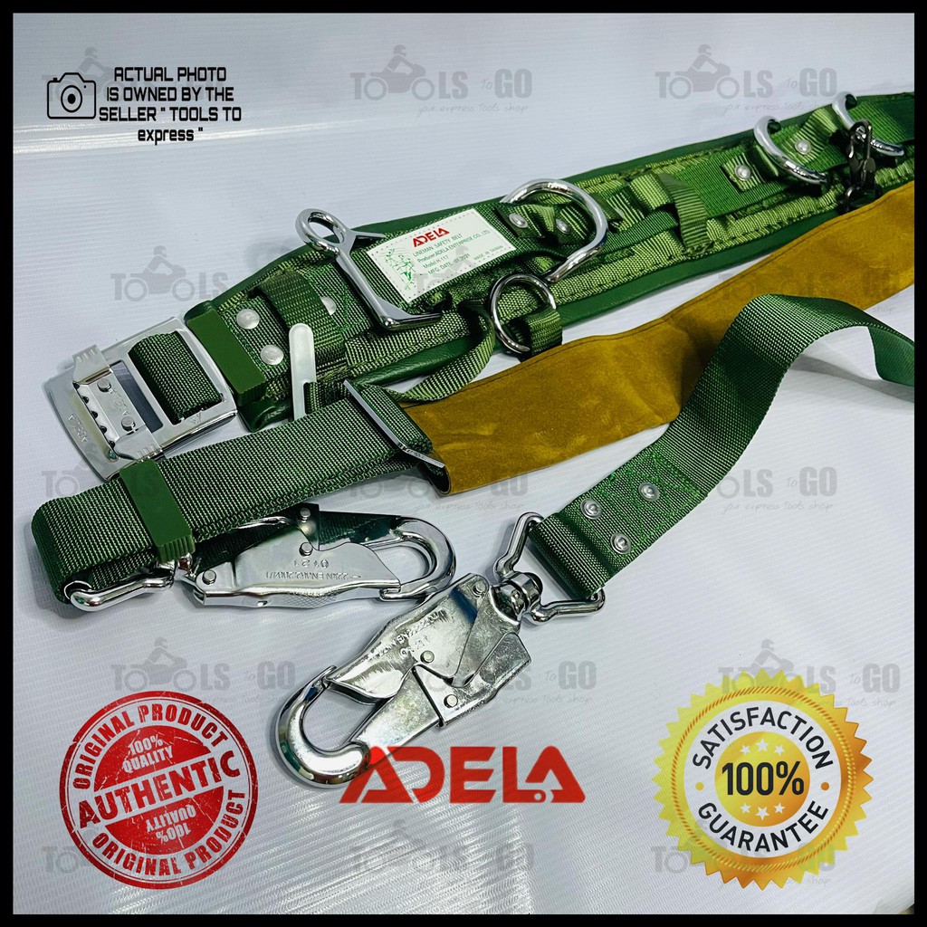ORIGINAL ADELA H-117 Lineman Climbing Waist Position Safety Belt Fall ...