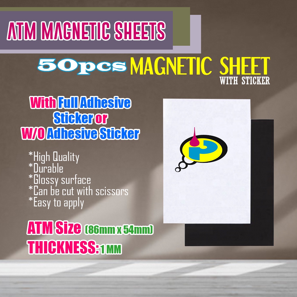5 PACK ATM Size magnetic Sheet 10 pcs ( pack ) strong magnetism ...