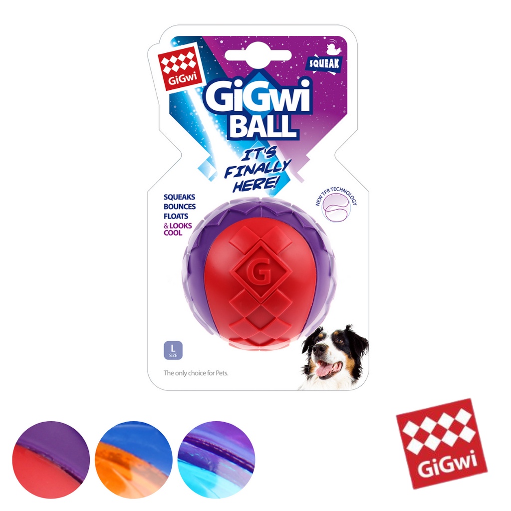 Gigwi Interactive TPR Squeaky Ball Durable Bouncy Fetch And Chew Toy For Dogs | Shopee Philippines