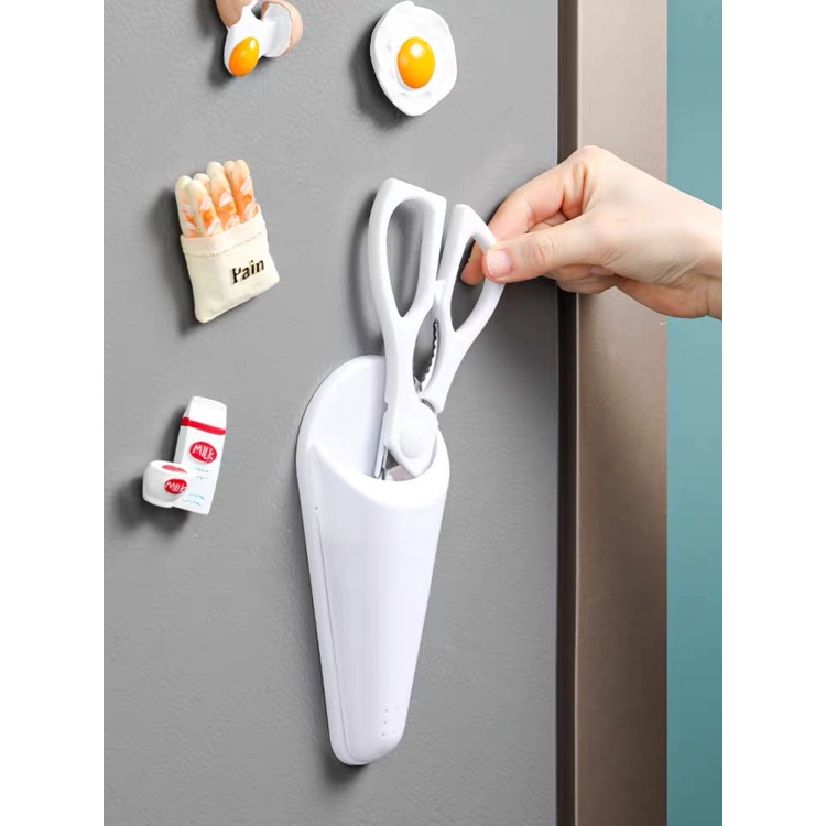 Plastic Refrigerator Magnetic Scissors Storage Cover | Shopee Philippines