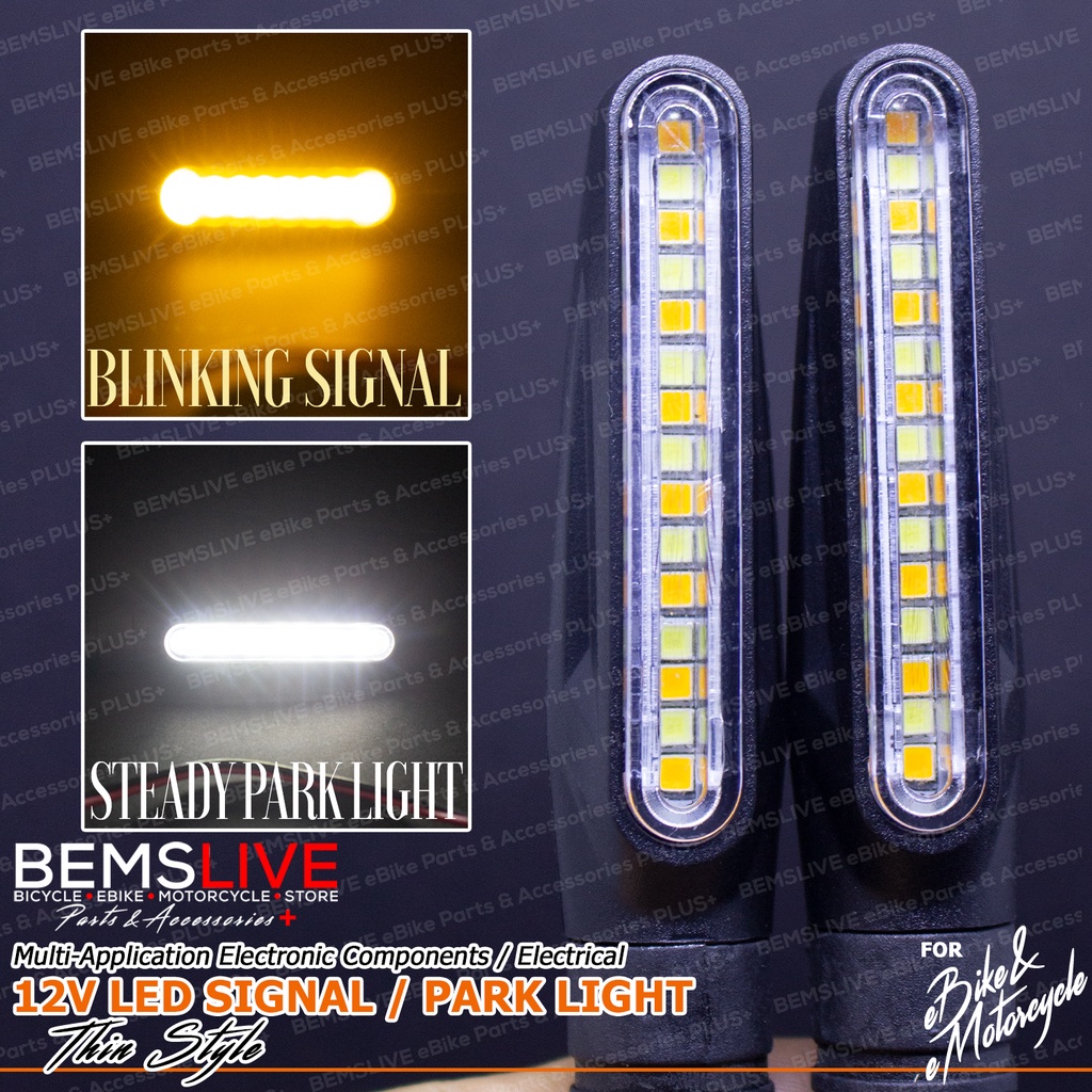 12Volts High Intensity Thin LED Motorcycle Signal Lights & Park Lights ...