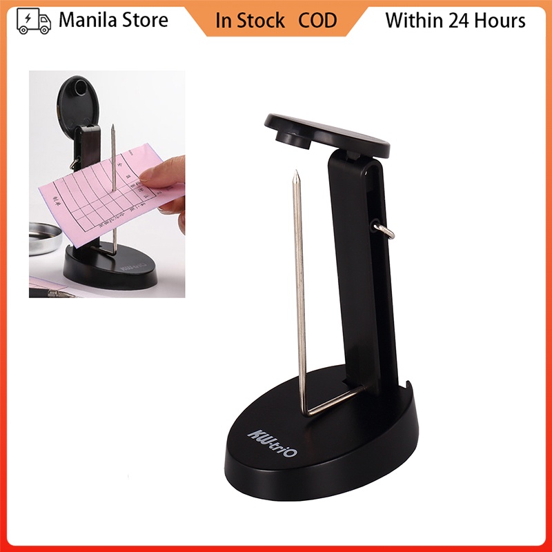 Receipt Paper Holder Spike Stick Bill Fork With Hook Safety Cover ...