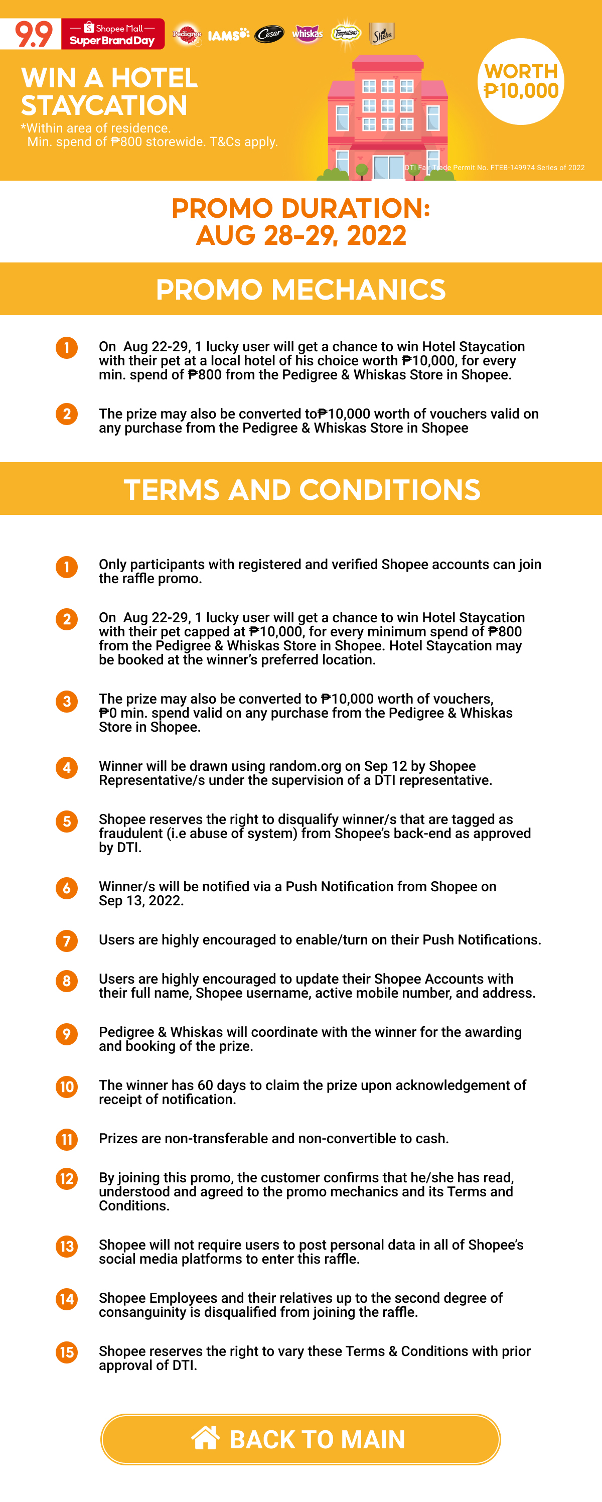 Pedigree Super Brand Day Raffle July 2024 | Shopee PH