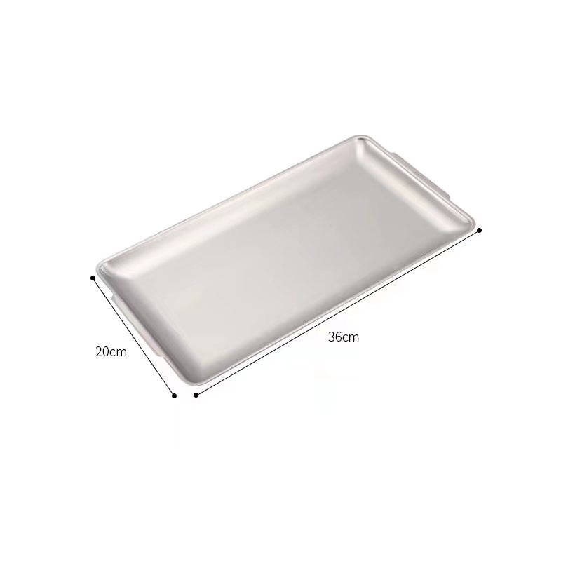 Thicken Stainless Steel Food Storage Shallow Trays BBQ Sushi Flat Dish ...