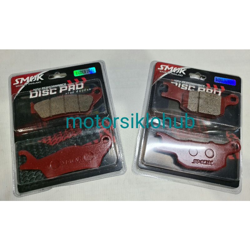 SMOK BRAKE PAD FRONT/REAR FOR RAIDER 150 FI | Shopee Philippines