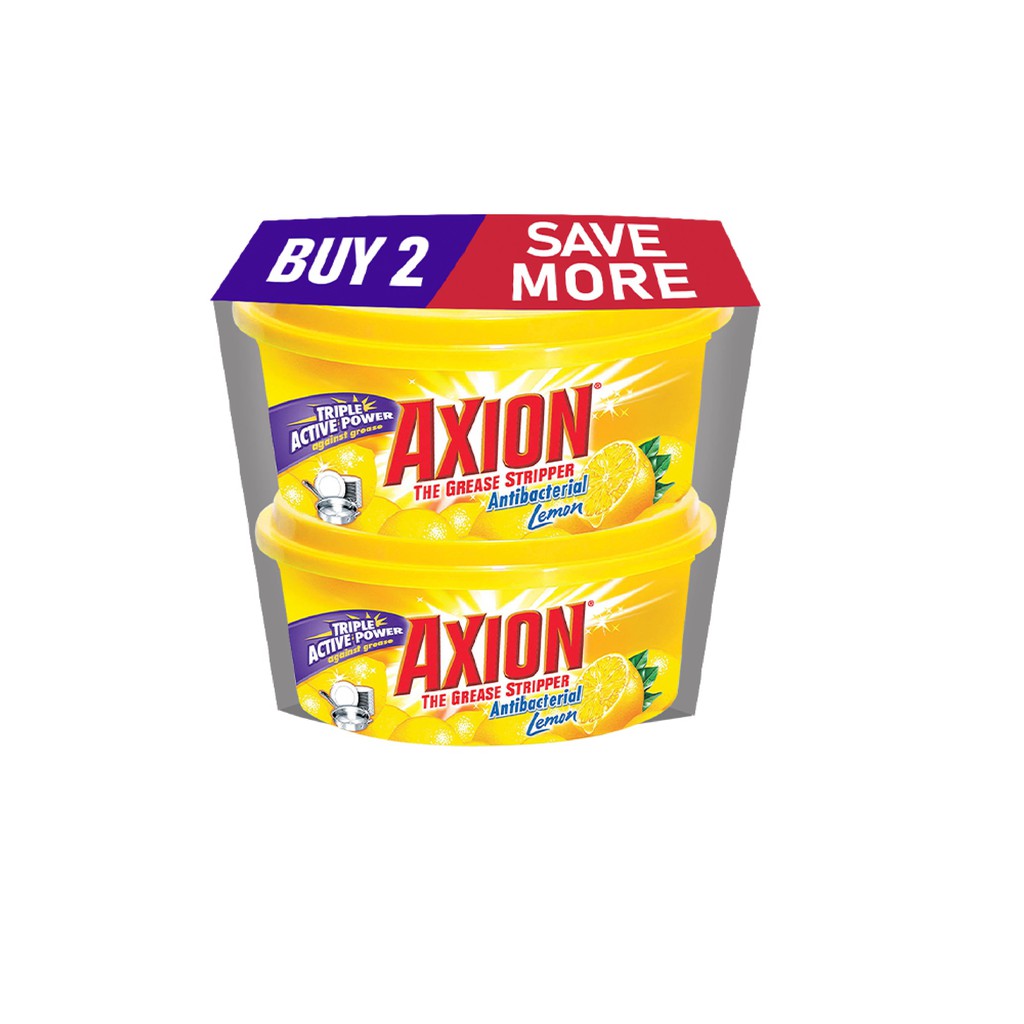 Axion Lemon Antibacterial Dishwashing Paste with Triple Active Power ...