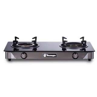 Tecnogas 2 Gas Burners Vortex Stove GS201BCG (Tempered Black Glass ...