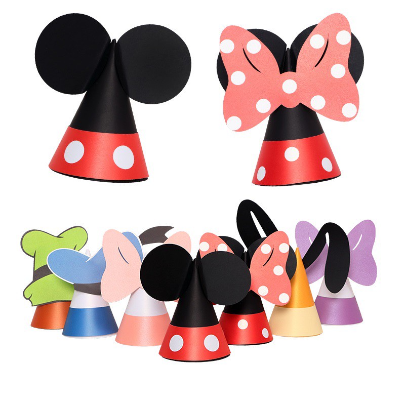 DIY children birthday hat Mickey Minnie mouse hat Birthday Decoration ...