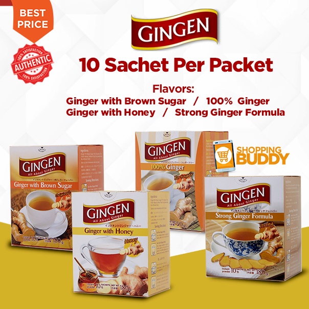 GINGEN 100% Ginger Tea with Honey/ Brown Sugar and Strong Ginger Drink ...