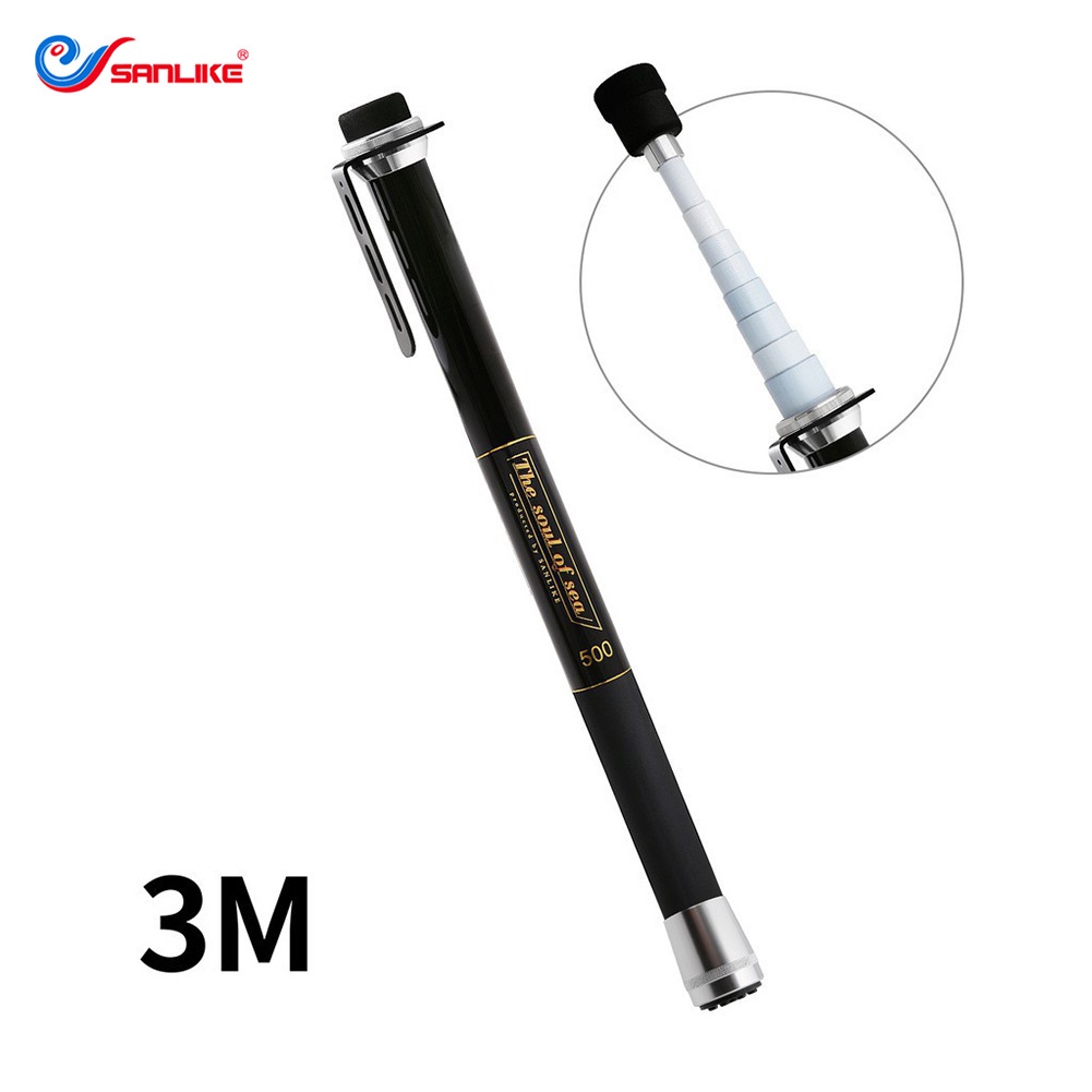 SANLIKE Fishing Landing Net Pole Fishing Dip Net Rod Carbon Fiber ...