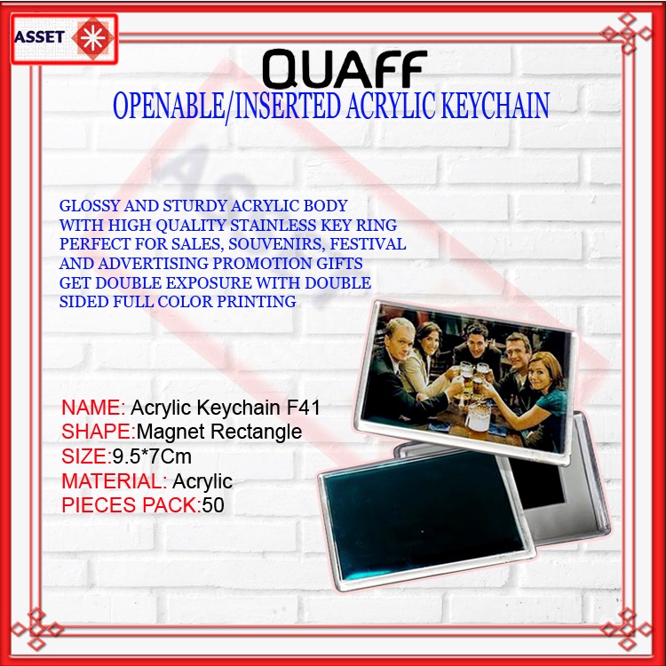 QUAFF INSERTED ACRYLIC KEYCHAIN F41 REF MAGNET MINIMUM (50PCS) | Shopee ...
