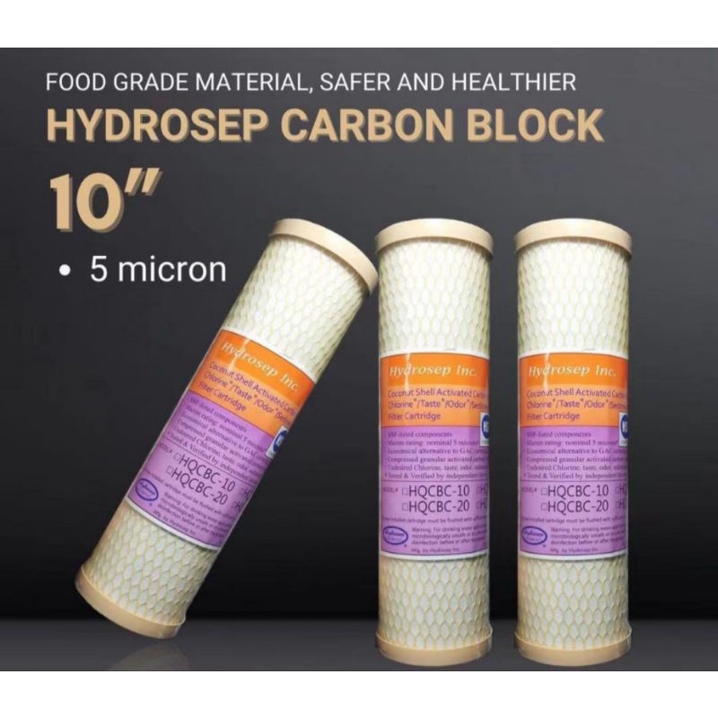 10sl Hydrosep Carbon Block Coconut bases Activated Carbon Block water ...