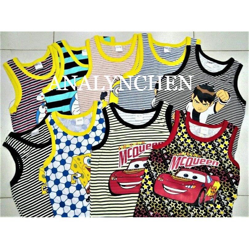 Character Sando For Kids Boy Clothes(6pcs for 360 asstd) | Shopee ...