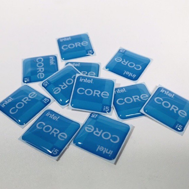 INTEL Latest iNELT CORE i5 Embossed Stickers for Laptops and PCs ...