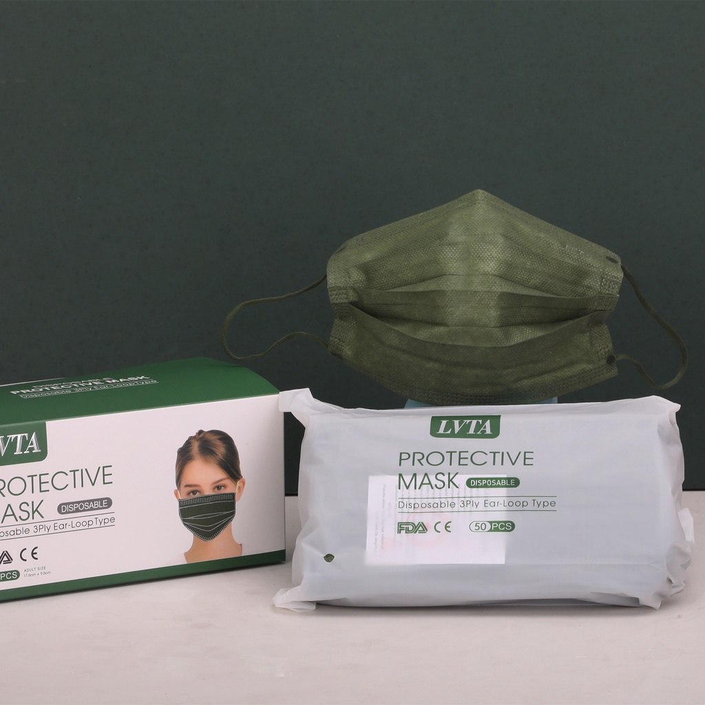 Face Mask LVTA Disposable Non Woven Mask 30pcs/Box Mask 3 Layer Mask ...
