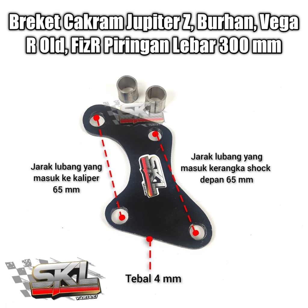Pangkon Mounting Brackets Disc Caliper 300mm Front Disc Jupiter Z ...