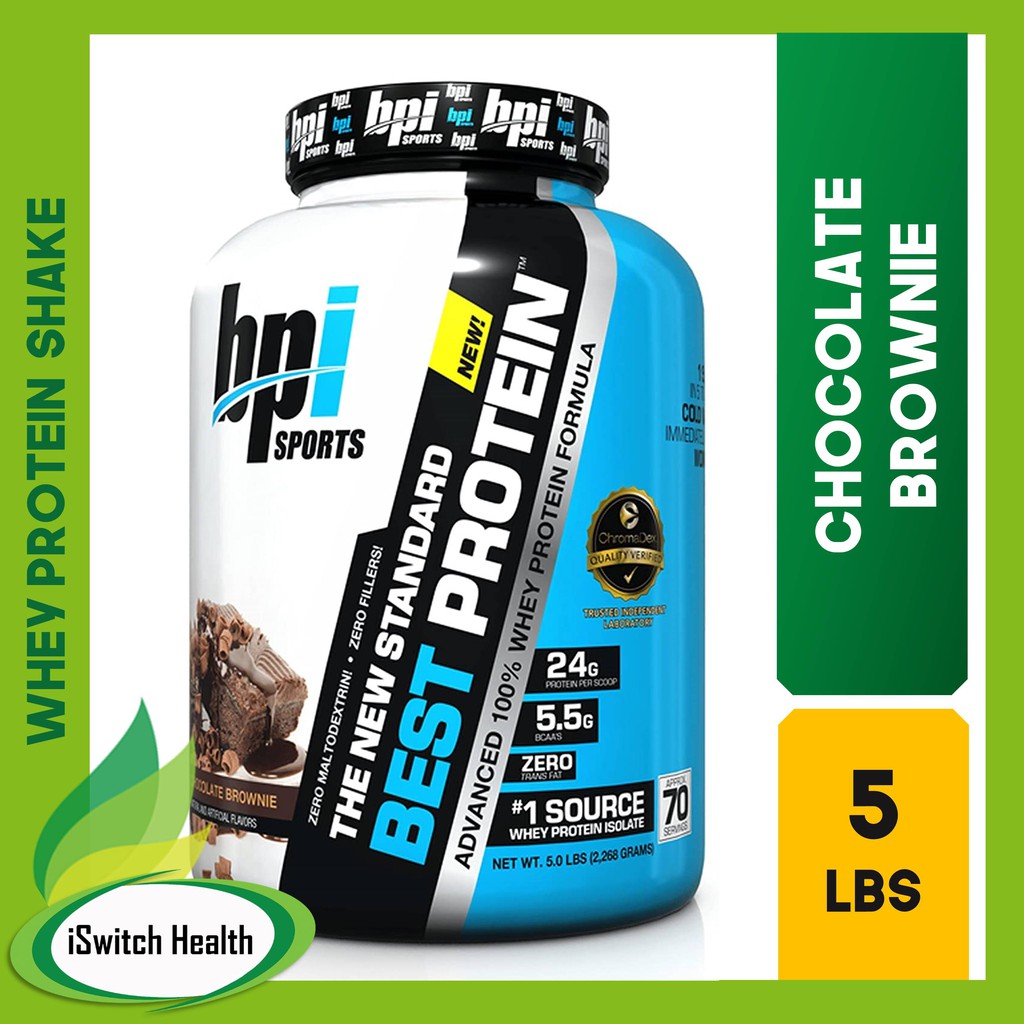 BPI Sports Best Protein 100% Whey Protein Powder - 5 lbs - Chocolate ...