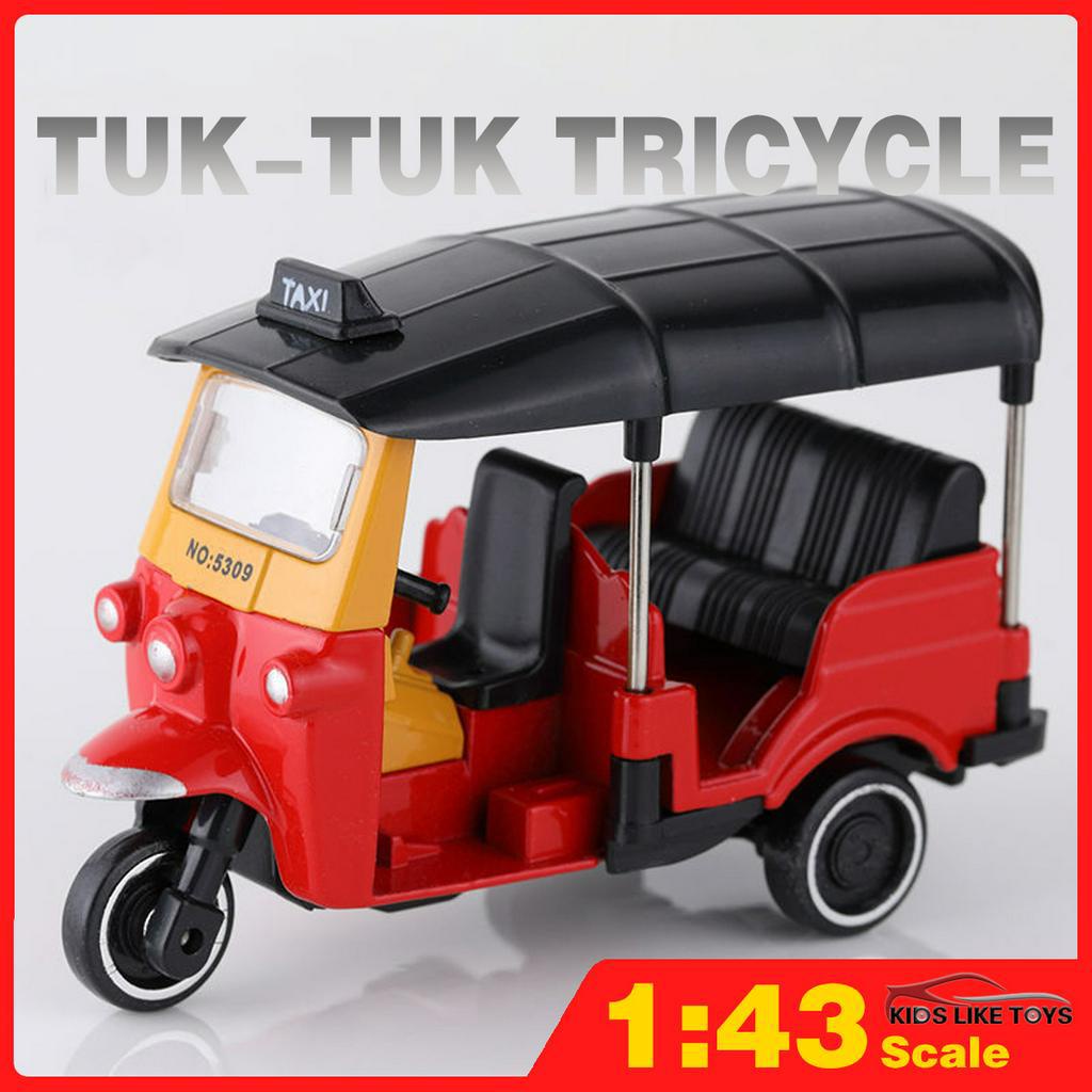 KLT 1:43 Thai Tricycle Tuk-Tuk Car Model Kids Toys For Boys Kids Toys ...