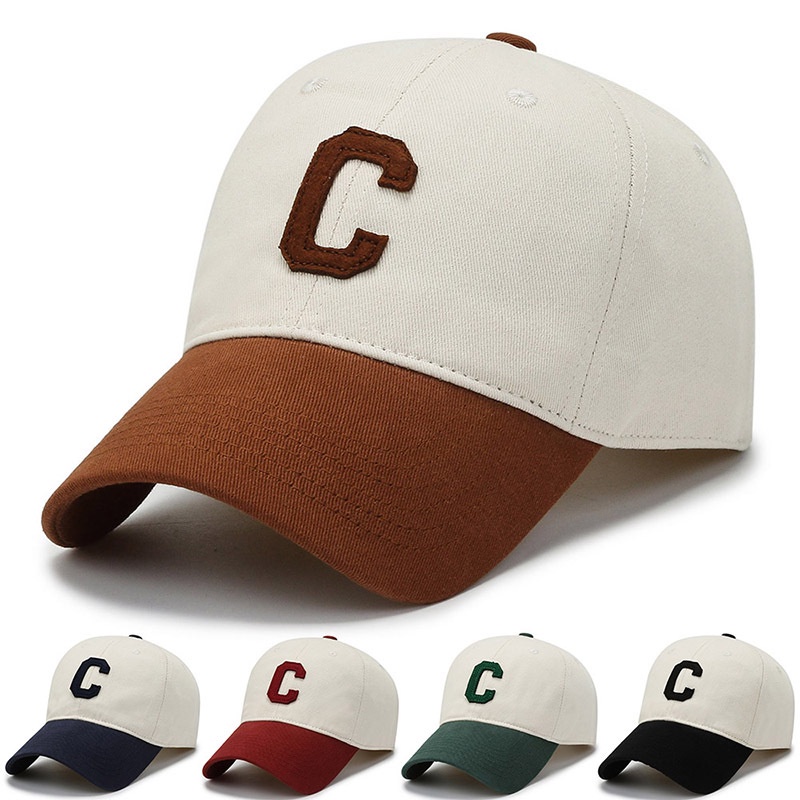 C embroidery color matching baseball cap vintage cap for men Fashion ...