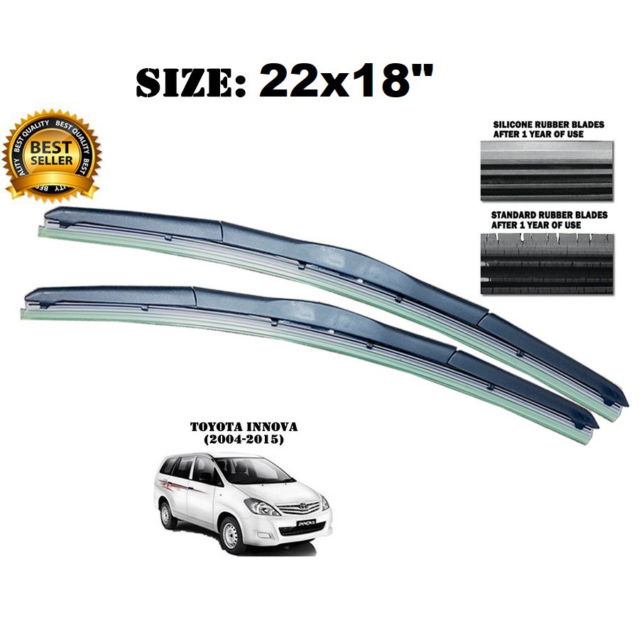 2PCS Set of 18/22" Toyota Innova 2004-2015 Classic Ideal Hybrid Wiper ...