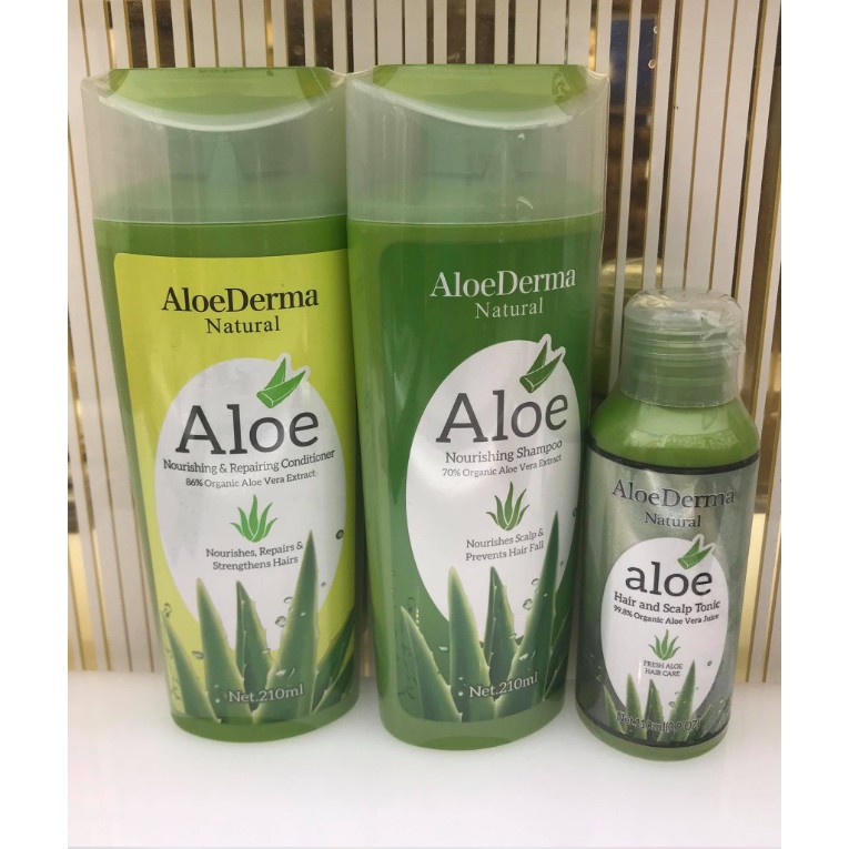 ALOE DERMA NATURAL ALOE PRODUCTS ** Shampoo ** Conditioner ** Scalp ...