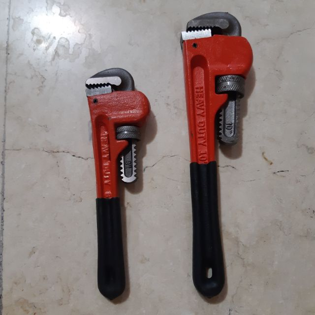 Pipe Wrench 8" / 10" Heavy Duty Yabe Tubo Hand Tool Liyabe | Shopee ...