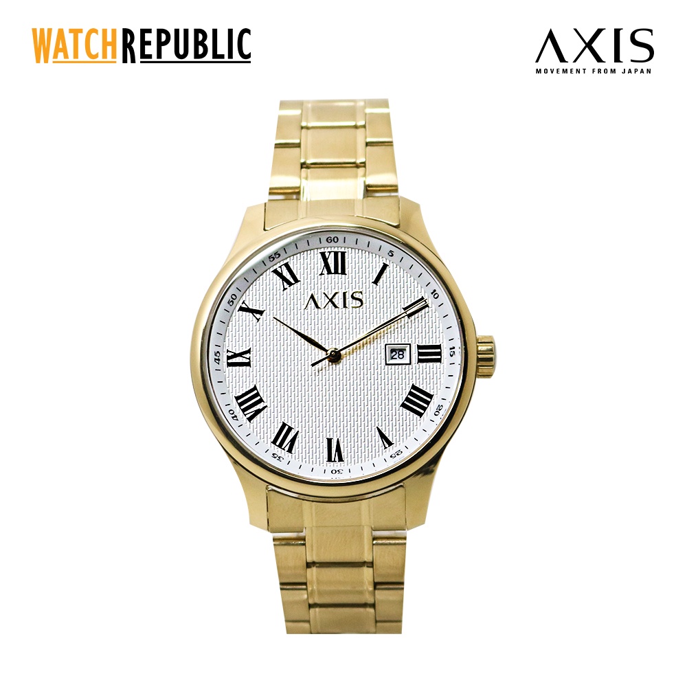 Axis Harry Gold Stainless Analog Quartz Watch For Men AH1296-1203 | Shopee Philippines