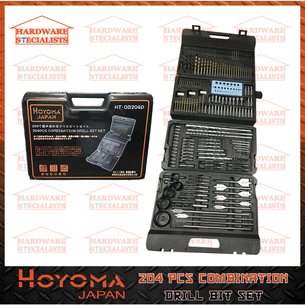 Hoyoma 204 PCS Combination Drill Bit Set HT-DB204P Original Authentic ...