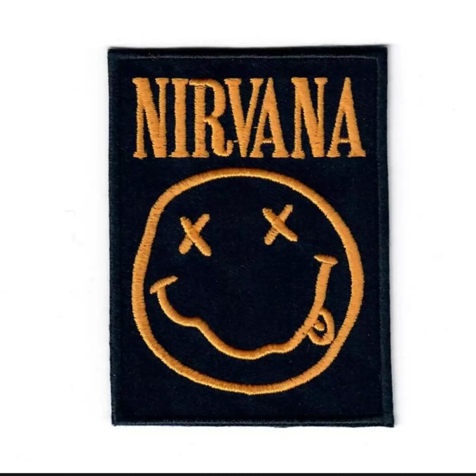 Iron on Patch NIRVANA sewing embroidered cloth sticker 92x70 mm ...