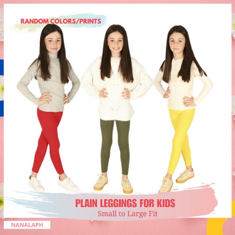 Plain Leggings for Kids [Small to Large] - Mabel | Shopee Philippines