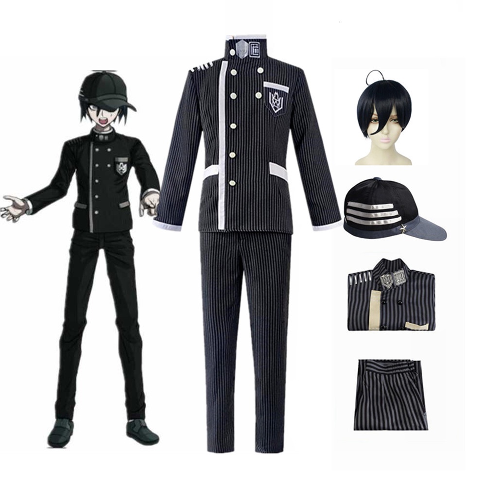 Anime Danganronpa Saihara Shuichi Detective Uniform Hat Set Cosplay ...